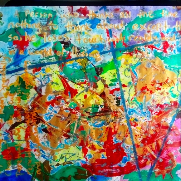 Art | 918 Subjective Acrylic Abstract Painting With Motivational Quote ...